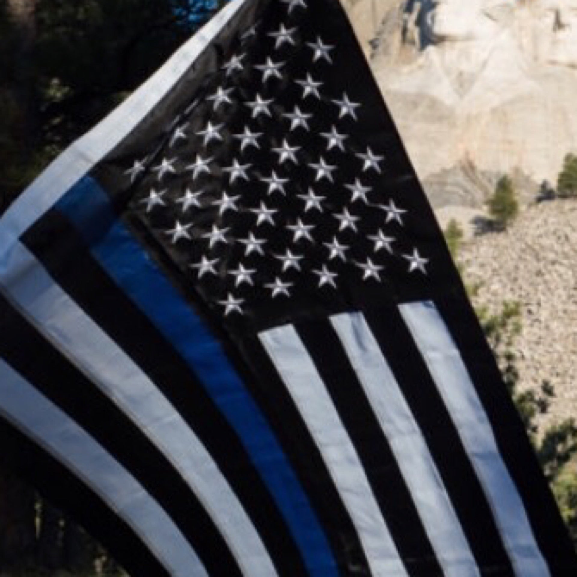 Thin Blue Line Flag | Brotherhood for the Fallen Aurora